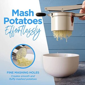 PriorityChef Large 15oz Potato Ricer, Heavy Duty Stainless Steel Potato Masher and Ricer Kitchen Tool, Press and Mash Kitchen Gadget For Perfect Mashed Potatoes - Everytime