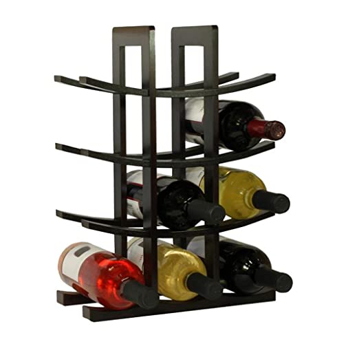 DOUBA Wooden Wine Rack 12 Bottles Bar Kitchen Dining Room Storage Wine Rack Home Countertop Wine Rack