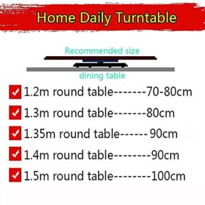 YCMY 28" Clear Glass Lazy Susan Turntable Round Tabletop Rotating Serving Tray Kitchen Dining Table Turntable Heavy Duty Large Serving Plate Thick: 10mm.