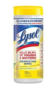 lysol disinfectant wipes, for disinfecting, deodorizing, and cleaning, lemon & lime blossom, 35ct