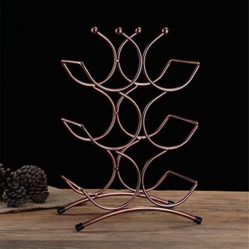 DOUBA European 6-Bottle Wine Rack Metal Kitchen Storage Rack Wine Cabinet Wine Rack Display Wine Rack