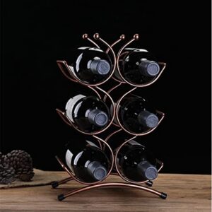 DOUBA European 6-Bottle Wine Rack Metal Kitchen Storage Rack Wine Cabinet Wine Rack Display Wine Rack