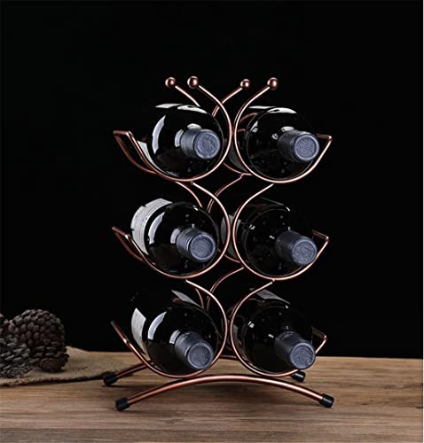 DOUBA European 6-Bottle Wine Rack Metal Kitchen Storage Rack Wine Cabinet Wine Rack Display Wine Rack