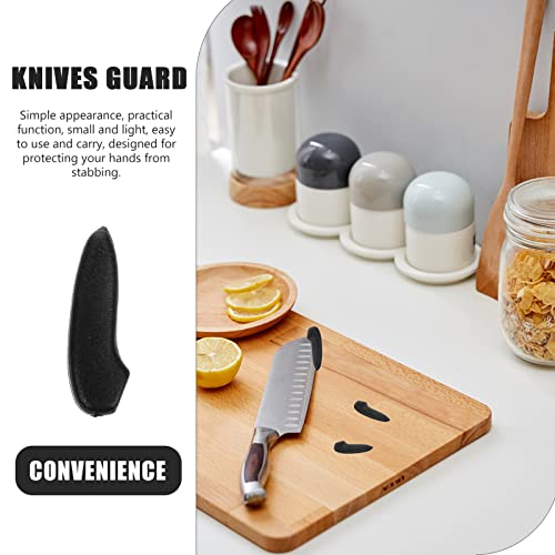 Hemoton Blade Knife Tip Protector Cover Plastic Knife Point Guard Reusable Cutter Tip Protecting Sleeves Sheath for Chef and Kitchen Utility Knives 50pcs Black