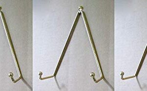 Brass Set of 3 Plate Hangers, Displays Plates on Wall Size 8" to 11" in Diameter