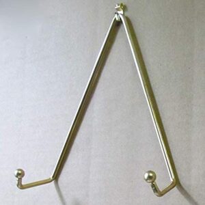 Brass Set of 3 Plate Hangers, Displays Plates on Wall Size 8" to 11" in Diameter