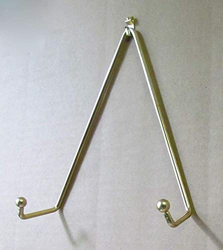 Brass Set of 3 Plate Hangers, Displays Plates on Wall Size 8" to 11" in Diameter