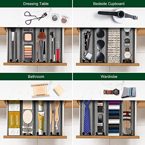 Greenual Silverware Organizer Utensil Kitchen Drawer Organizer Utensils Silverware Holder Tray Flatware Utensil Cutlery Organizer for Kitchen Drawer