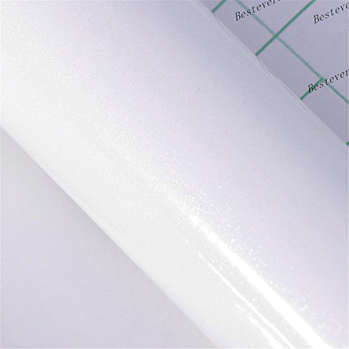 REDODECO Solid Color Pearl Film Vinyl Self Adhesive Counter Top Peel Stick Wallpaper Decal,15.8''x79''