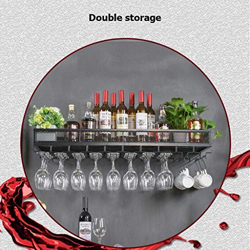 PIBM Stylish Simplicity Correction Fluid Mouse Wine Glass Rack Upside Down Wine Rack Bar Bar Wine Glass Rack Goblet Hanger Hanging Red Wine Glass Correction Fluid, Black , 60*25CM