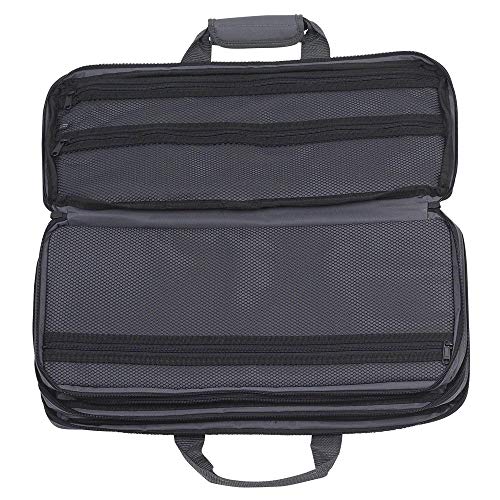 Messermeister 18-Pocket Heavy Duty Meister Chef Knife Bag, Luggage Grade and Water Resistant, Gray