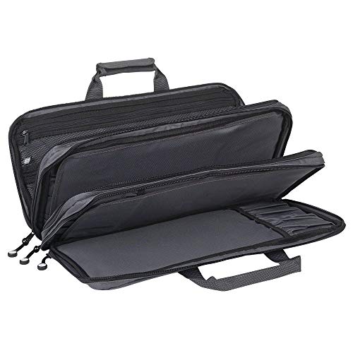 Messermeister 18-Pocket Heavy Duty Meister Chef Knife Bag, Luggage Grade and Water Resistant, Gray