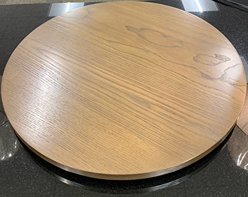 Advanced Furniture 21 Inches Diameter Wheat Wood Rotating Turntable Lazy Susan 360 Swivel