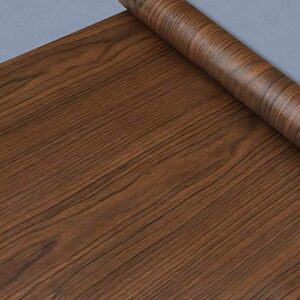 yifely brown wood grain drawer paper self adhesive shelf liner slinding door night stand sticker 17.7 inch by 9.8 feet