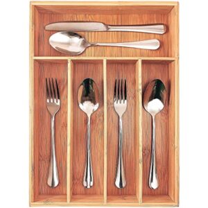 2Pack, one medium 12x17in silverware tray for drawer, one small 9.8x13.8in cutlery drawer organizer