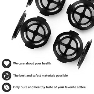 4 Reusable K Cups for Keurig K Supreme, K Supreme Plus and K Slim with Multistream Technology - 4 Black Refillable Kcups Coffee Filters for Keurig Coffee Makers