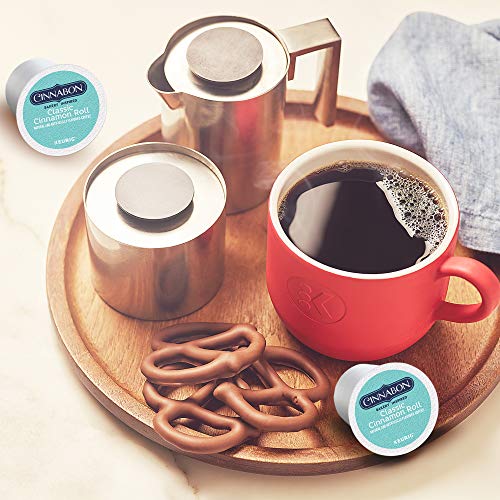 Cinnabon Classic Cinnamon Roll, Single-Serve Keurig K-Cup Pods, Flavored Coffee, 24 Count (Pack of 4)