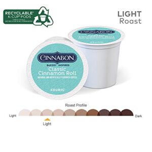 Cinnabon Classic Cinnamon Roll, Single-Serve Keurig K-Cup Pods, Flavored Coffee, 24 Count (Pack of 4)