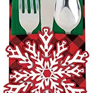 Amscan Christmas Cozy Rustic Cutlery Holder Deluxe Multi-Pack, 1 pack