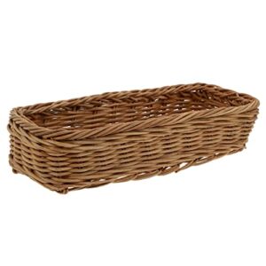 besportble wicker cutlery basket rectangular woven baskets bins woven forks knives spoons storage organizer box seagrass basket for silverware