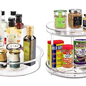 Clear Lazy Susan Turntable Organizer for Cabinet - Kitchen Pantry Organization and Storage