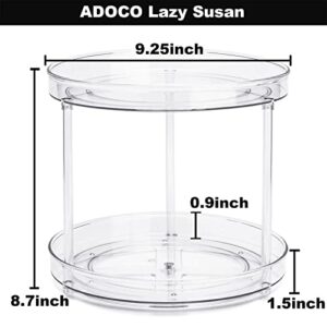 Clear Lazy Susan Turntable Organizer for Cabinet - Kitchen Pantry Organization and Storage