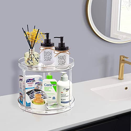 Clear Lazy Susan Turntable Organizer for Cabinet - Kitchen Pantry Organization and Storage