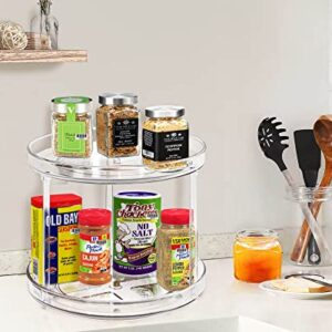 Clear Lazy Susan Turntable Organizer for Cabinet - Kitchen Pantry Organization and Storage