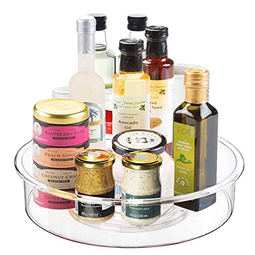 Clear Lazy Susan Turntable Organizer for Cabinet - Kitchen Pantry Organization and Storage