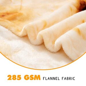 CASOFU Burritos Tortilla Blanket, Double Sided Giant Flour Tortilla Throw Blanket, Novelty Tortilla Blanket for Your Family, 285 GSM Soft and Comfortable Flannel Taco Blanket. (Beige, 71 inches)