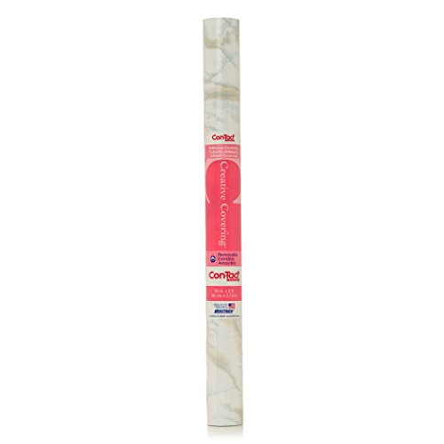 Con-Tact Brand 09F-C9533-12 a Con-Tact Brand, 18" x 9', White Marble Vinyl Self-Adhesive Shelf and Drawer Liner