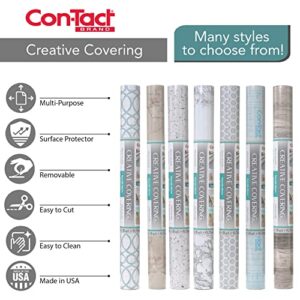 Con-Tact Brand 09F-C9533-12 a Con-Tact Brand, 18" x 9', White Marble Vinyl Self-Adhesive Shelf and Drawer Liner