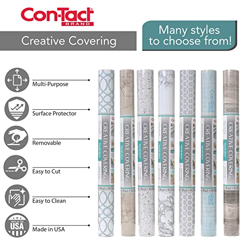 Con-Tact Brand 09F-C9533-12 a Con-Tact Brand, 18" x 9', White Marble Vinyl Self-Adhesive Shelf and Drawer Liner