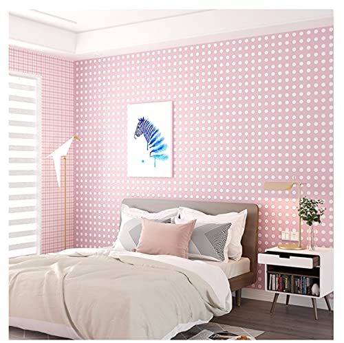 Self Adhesive Vinyl Pink Polka Dots Shelf and Drawer Liner Contact Paper for Cabinets Dresser Drawer Walls Furniture Table Decal Removable 24X117 Inches