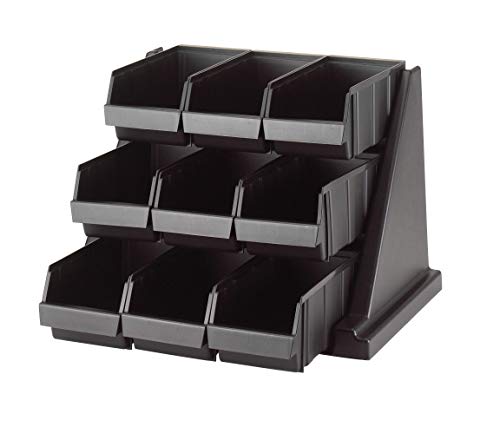 Cambro 9RS9110 Organizer Versa Pack 9 Bin Black Case of 1