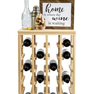 Creekside 24 Bottle Table Wine Rack (Pine) by Creekside - Exclusive 12 inch deep design conceals entire wine bottles. Hand-sanded to perfection!, Pine