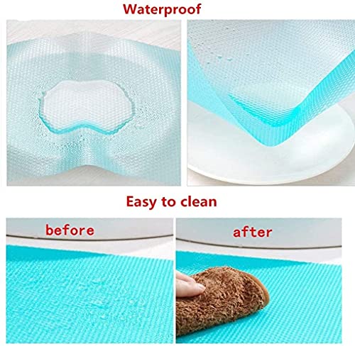 Beairain 8 Pcs Refrigerator Mats Shelf Liner Washable Fridge Shelf Liners for Drawers Vegetables, Table Kitchen Cupboard Plastic Placemats Refrigerator Liners for Shelves Red/2 Green/2 Blue/4