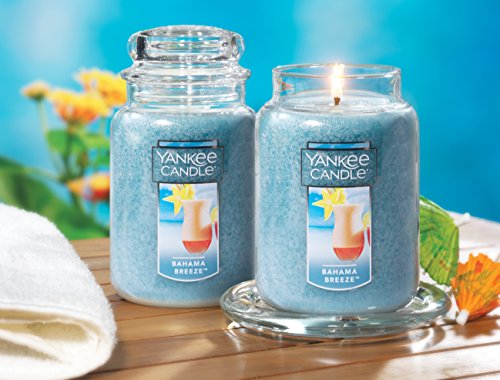 Yankee Candle Bahama Breeze Scented, Classic 22oz Large Jar Single Wick Candle, Over 110 Hours of Burn Time