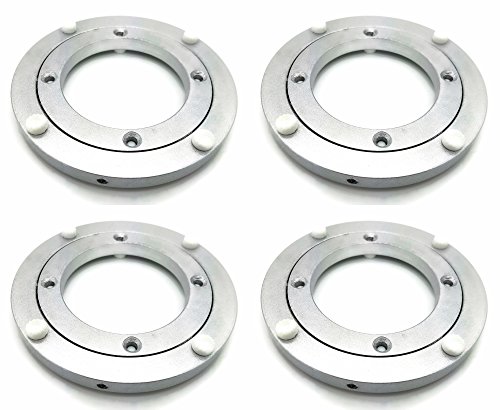 Four (4) 4.5" Inch (120mm) Aluminum Lazy Susan Bearings - Turntable Bearing