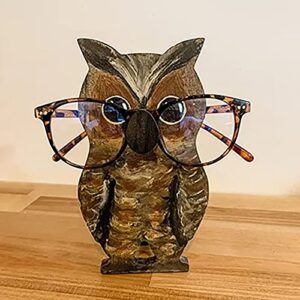 yaoercty delivered before christmas – cute creative animal glasses rack holder, 1pc cute wooden animal shaped glasses frame home office desktop decor,valentine’s day (a)