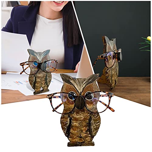 Yaoercty Delivered Before Christmas - Cute Creative Animal Glasses Rack Holder, 1PC Cute Wooden Animal Shaped Glasses Frame Home Office Desktop Decor,Valentine's Day (A)