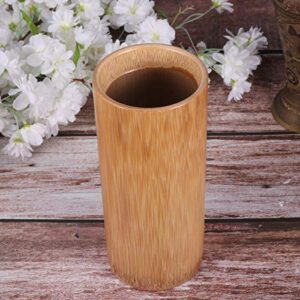 TOPBATHY KItchen Utensil Holder Caddy Bamboo Kitchen Tool Holder Chopsticks Storage Barrel Spoon Fork Holder Cutlery Storage Container Organizer 20cm