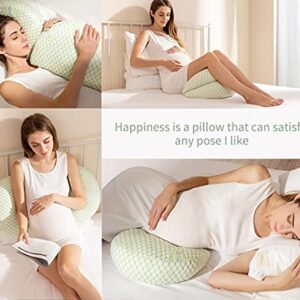 Oternal Pregnancy Pillow for Pregnant Women,Soft Pregnancy Body Pillow,Support for Back, Hips, Legs,Maternity Pillow with Detachable and Adjustable Pillow Cover