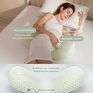 Oternal Pregnancy Pillow for Pregnant Women,Soft Pregnancy Body Pillow,Support for Back, Hips, Legs,Maternity Pillow with Detachable and Adjustable Pillow Cover