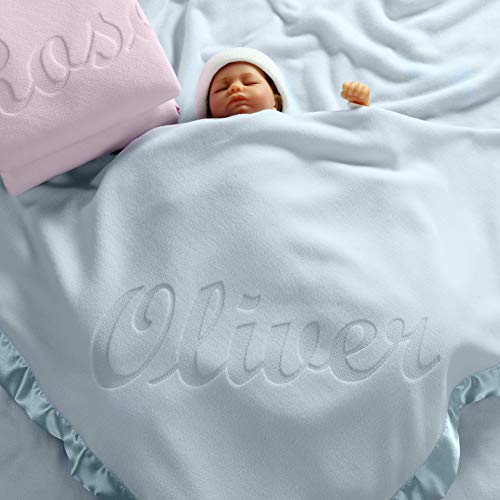 Custom Catch Personalized Baby Blanket for Boys - Blue