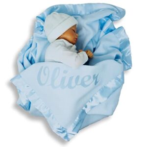 Custom Catch Personalized Baby Blanket for Boys - Blue