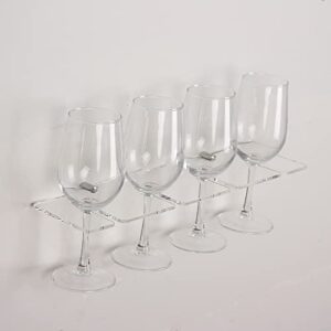 Wine Glass Holder Wall Mounted Wine Glass Holder Goblet Holder Acrylic Wall Mounted Wine Glass Holder Cabinet Tableware Lower Wine Glass Holder and Wine Glass Storage Rack (Transparent 2 pieces)