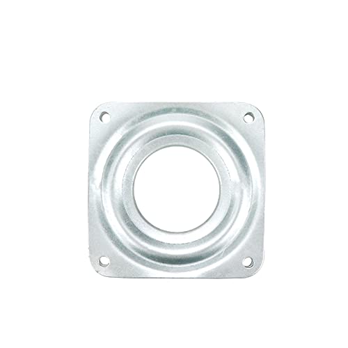 Autoly 3 Inch Lazy Susans Turntable Ball Bearing Plate 71.5mm Square Swivel Turntable Base Hardware, 8mm Height, Pack of 4