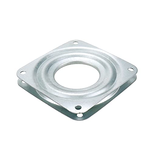 Autoly 3 Inch Lazy Susans Turntable Ball Bearing Plate 71.5mm Square Swivel Turntable Base Hardware, 8mm Height, Pack of 4