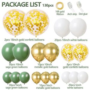 Sage Green Balloon Garland Kit Arch Oh Baby Shower Olive Matte Different Sizes Decor Happy Birthday Party Decorations